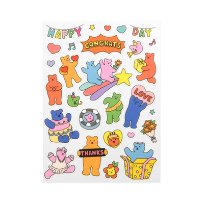 韩国dailylike胶质贴纸可爱