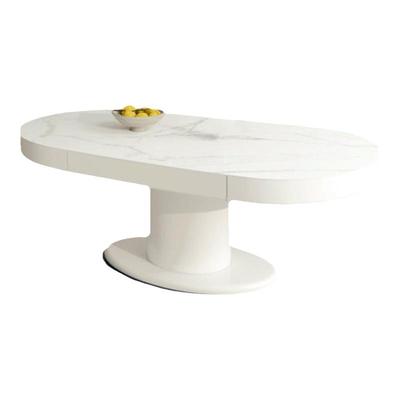 木源斯朗电动升降茶几椭圆形智能