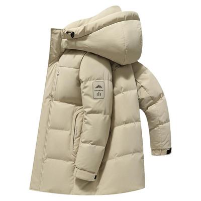 鸭鸭连帽中长款加厚羽绒服