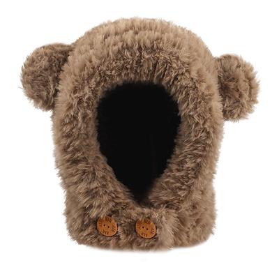 法国蒙田冬2024可爱小熊雷锋帽子