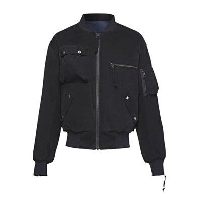grailz麂皮飞行夹克多口袋棉服