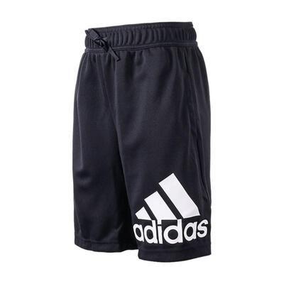 Adidas阿迪达斯男大童抽绳大logo运动休闲透气短裤五分裤GN1485