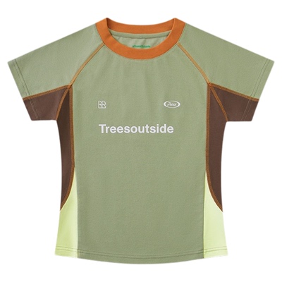 TreesOutside for girl 索罗纳抗菌凉感排汗骑行运动修身圆领短袖