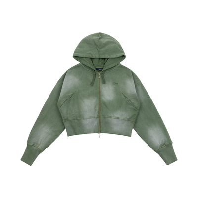 DimeMTL短款开衫连帽卫衣