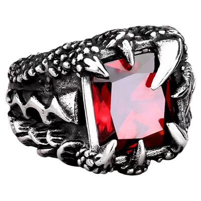 黑骨BLACKBONE2025拟态骨骼钛钢锆石情侣高级骷髅暗黑戒指