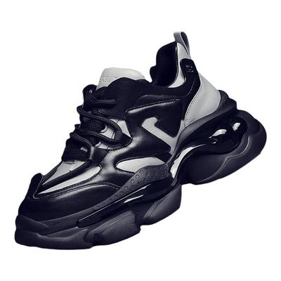 摩蓓男鞋秋冬新款头层牛皮厚底气垫老爹鞋增高防滑男士休闲鞋板鞋