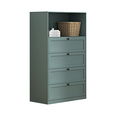 钢制三斗柜卧室大容量储物柜家用客厅边柜现代简约钢制收纳抽屉柜