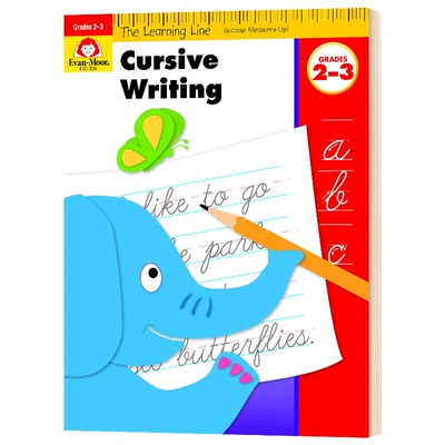 学习起跑线 手写体书写 二至三年级 英文原版 Evan Moor The Learning Line Cursive Writing 美国加州教辅 英文版进口英语书籍