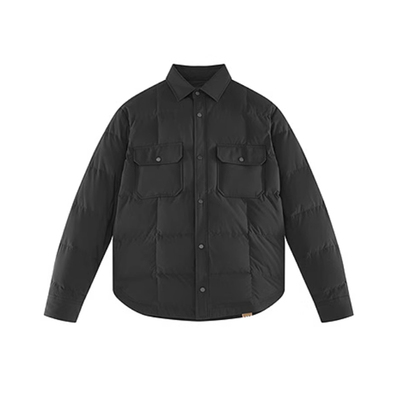 太平鸟男装2023年冬季新款衬衫式轻薄休闲羽绒服外套潮BWACD4103