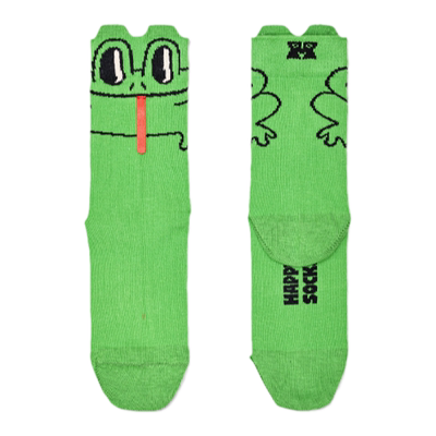 HappySocks潮牌童袜秋季款彩色多巴胺快乐青蛙棉袜中筒袜宝宝袜子