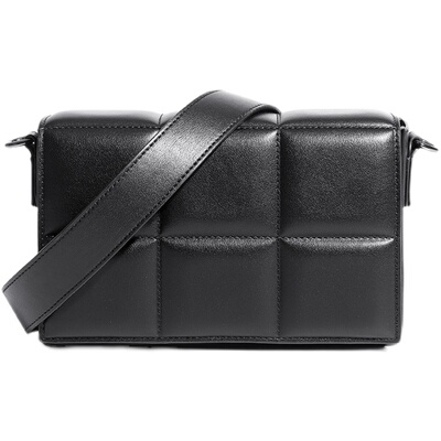 潮牌轻奢格子斜挎商务休闲软皮包