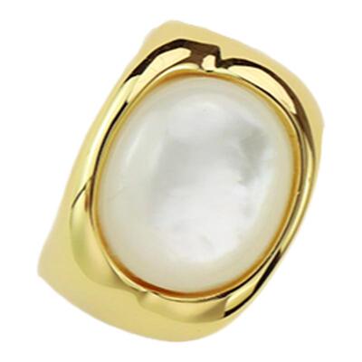 unfolds天然母贝戒指复古宽戒