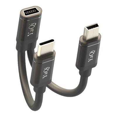 Mini5P母一分二一拖二和二合一短10厘米加长转接延长充电线供电线