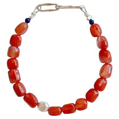 天然随形樱桃南红手链