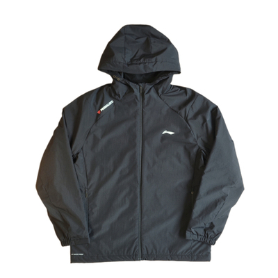 李宁冬短棉服防泼水保暖连帽外套