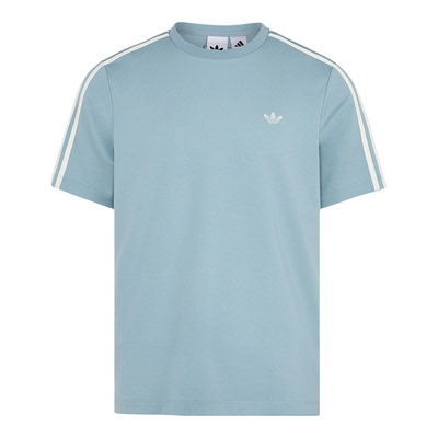 Adidas/阿迪达斯正品三叶草男士经典三条纹经典修身圆领T恤KY8464