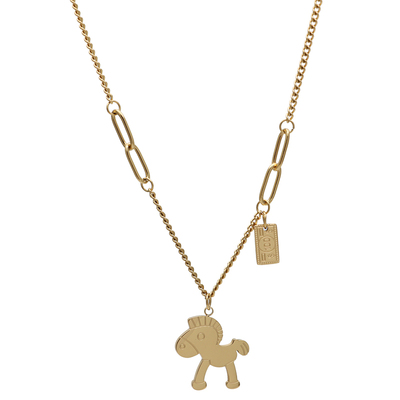 ZOXI钛钢不掉色马上有钱项链女生