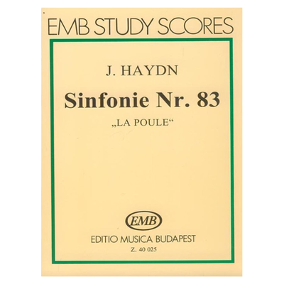 海顿 G小调第八十三交响曲 研习小总谱 非演奏用谱 布达佩斯原版乐谱书 Haydn Joseph Symphony Nos 83 pocket score Z40025