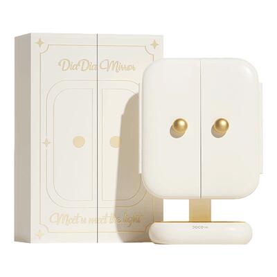 DOCO带灯led化妆镜女友生日礼物