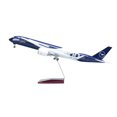 带声控灯47cm汉莎航空A350飞机模型百年纪念客机仿真礼品摆件收藏