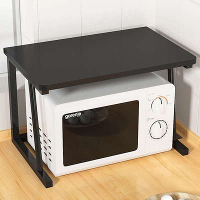 厨房置物架微波炉架子烤箱收纳家用双层台面桌面放置架锅具收纳架