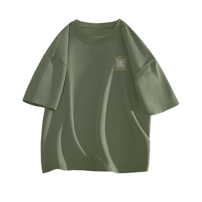 真维斯男士短袖t恤夏季薄款美式纯棉宽松圆领半袖体恤男款上衣服L