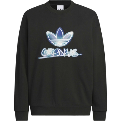 adidas阿迪达斯三叶草男子运动休闲针织圆领套头衫卫衣KC0116