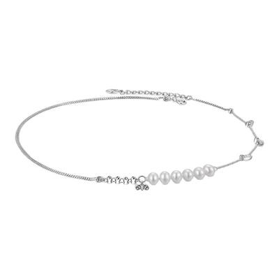 S925银天然珍珠马克赛石轻奢项链