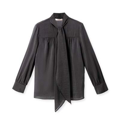 女士浅秋甜美淑女长袖桑蚕丝棉