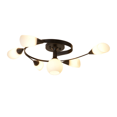 美式复古古铜色卧室吸顶灯餐厅灯