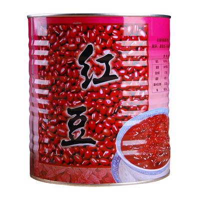 名忠糖水红豆罐头3200g包邮即食熟红豆甜品原料双皮奶奶茶店专用