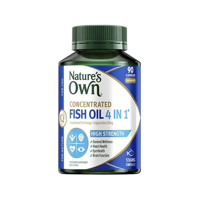 澳洲直邮Nature's Own深海鱼油软胶囊4合1多效浓缩omega3欧米茄