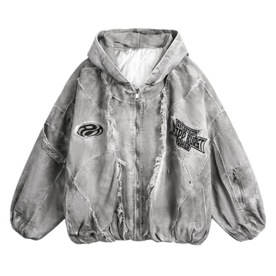美式废土风做旧工装棉服冬季夹克