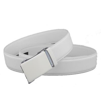 白色皮带男自动扣青年学生简约牛仔裤牛皮腰带年轻人百搭休闲裤带