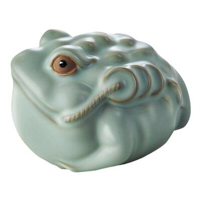 东道汝窑茶桌摆件开片可玩