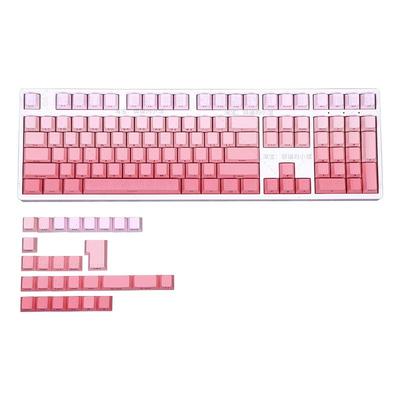 粉色键帽桃气满满磁轴机械键盘渐变透光PBT原厂75wooting60适用87
