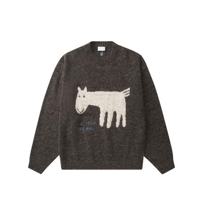 roaringwild撞色小马情侣款毛衣