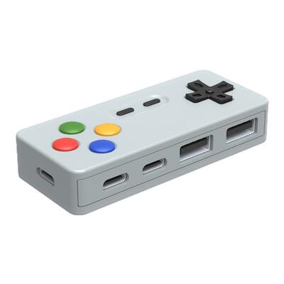 游戏手柄造型拓展坞HUB四合一
