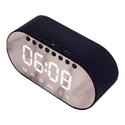 无线蓝牙音箱 便携式闹钟时钟叫醒时间显示收音机手机 插卡小音响