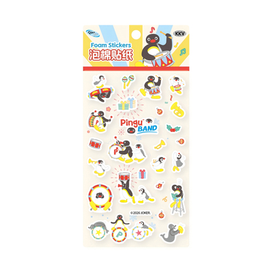 KKV新品Pingu系列泡棉贴纸
