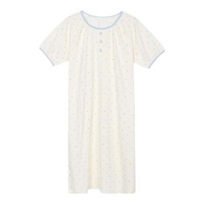Sinbounboun波点圆领睡裙家居裙