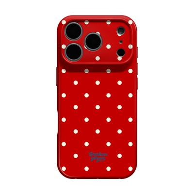波点复古红 适用iPhone16promax新款18pro苹果17pmx手机壳15pm独特超好看14韩系ins小众13高级感女生不会撞壳