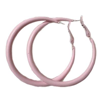 甜味溢出！樱花粉滴釉圈圈耳环女