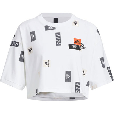 Adidas/阿迪达斯正品夏季新款女子运动休闲印花短袖T恤HM5284