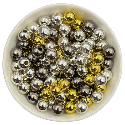 塑料电镀直孔DIY圆珠子串珠