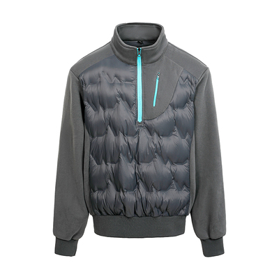 康博立领羽绒服90绒短款撞色外套