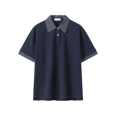 VLABMADE高智感格纹假两件polo衫