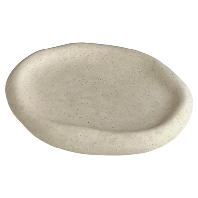 北欧风椭圆形陶瓷收纳盘