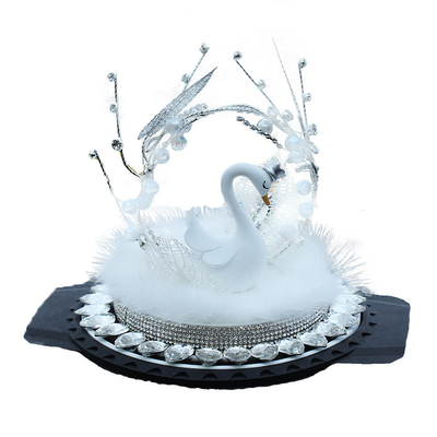 车载天鹅可爱羽毛摆件