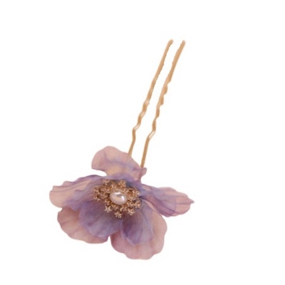 海棠花保色细闪发簪格格间锆石